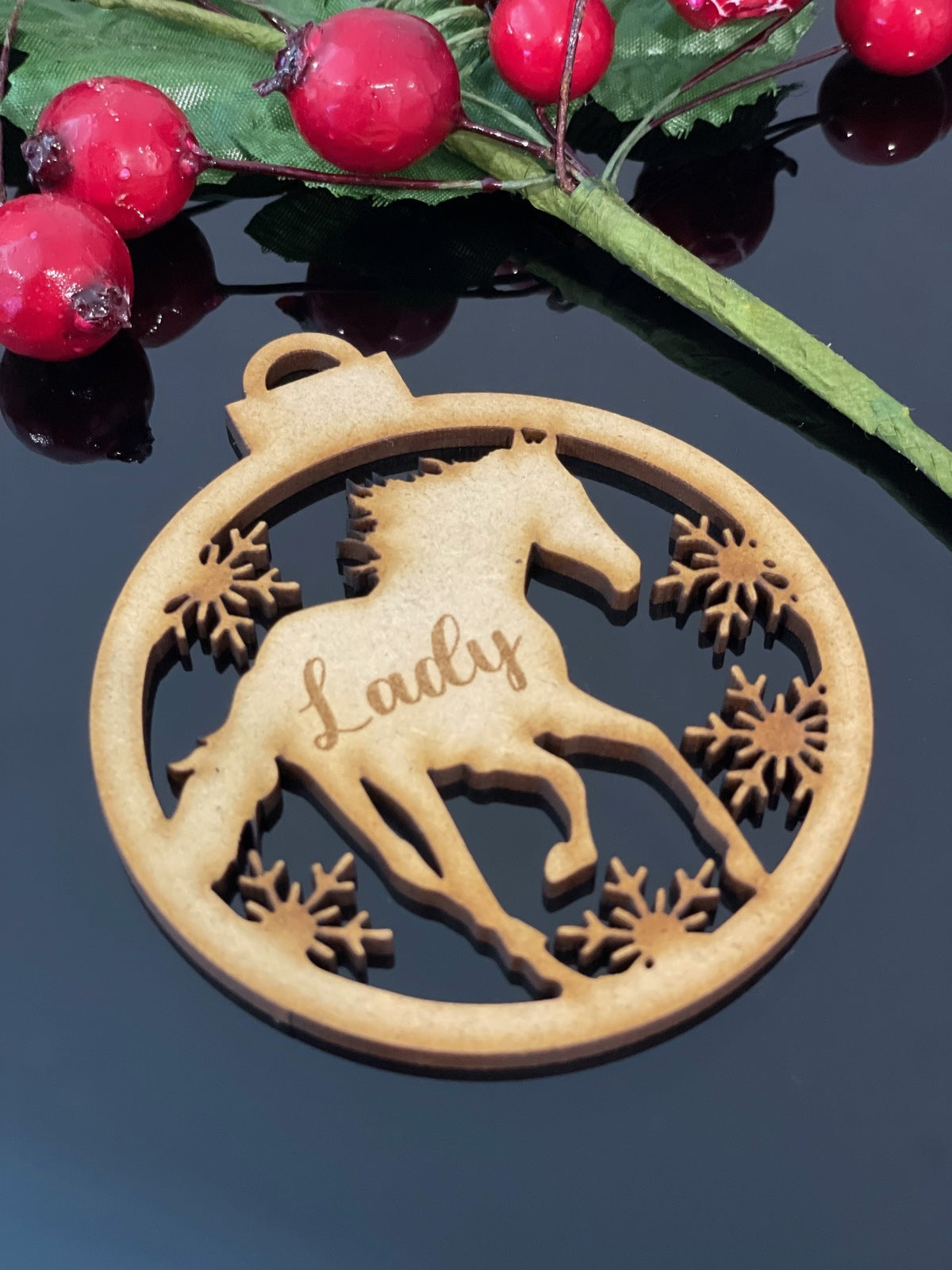 Wooden Horse Baubles