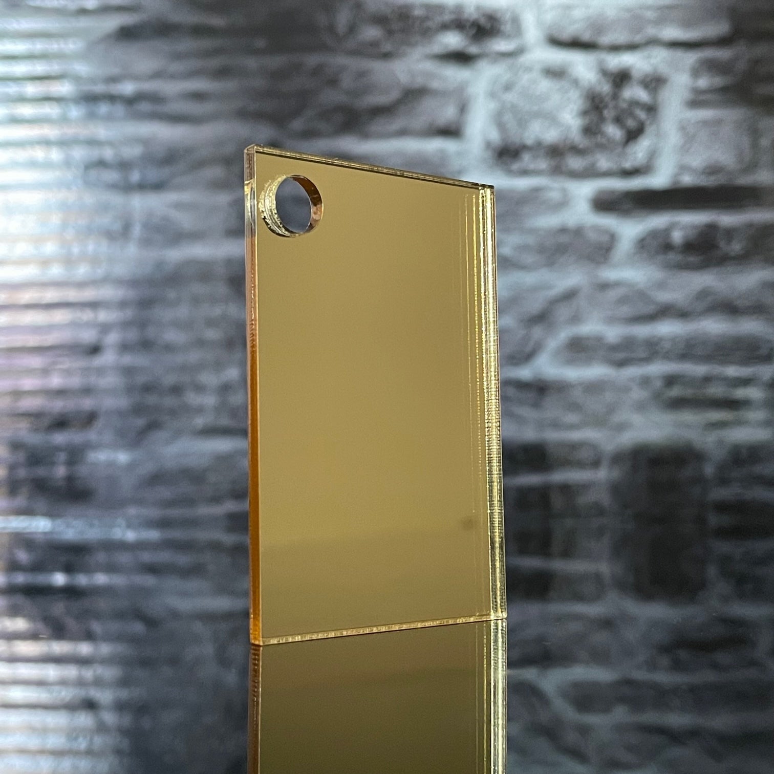 3mm Gold Mirror Acrylic Sheet | A5 - A1 Sizes | Perspex | Sheet