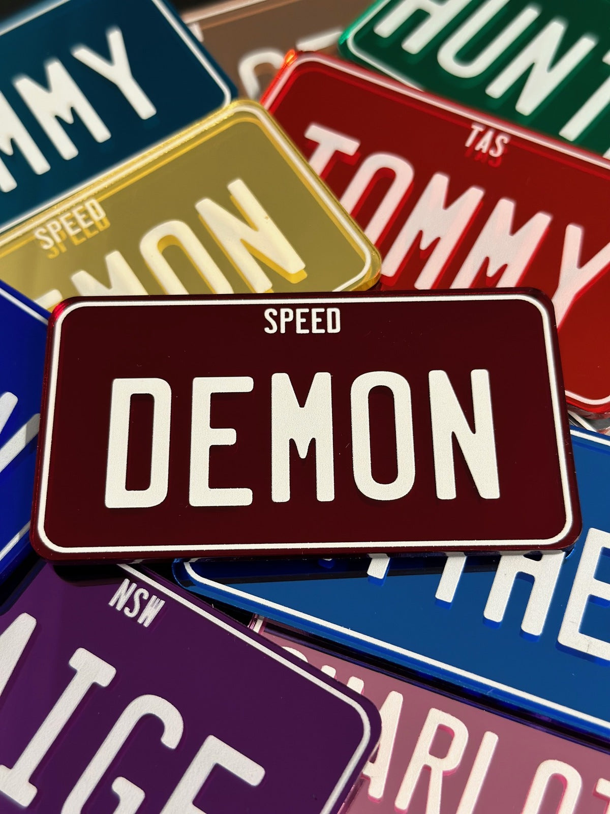 Novelty Mini Number Plate | Mirrored Acrylic | Custom | Car | Boy | Gi